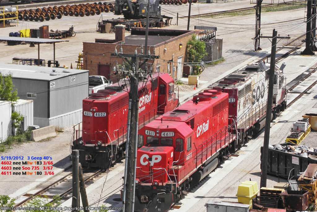 Milwaukee Road geep 40's began service in 1966; the Soo in 1967